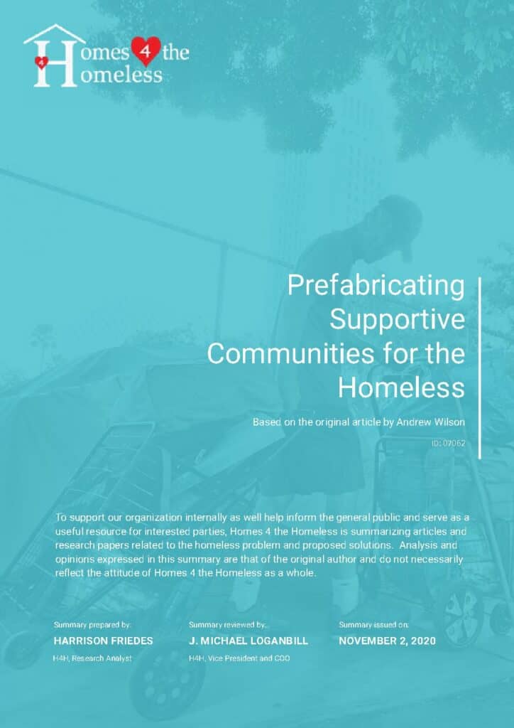 Research - Homes 4 The Homeless